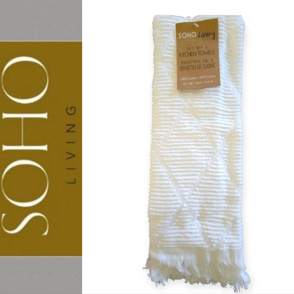 SOHO LIVING | Kitchen | Soho Living White Kitchen Towels 2 Set | Poshmark